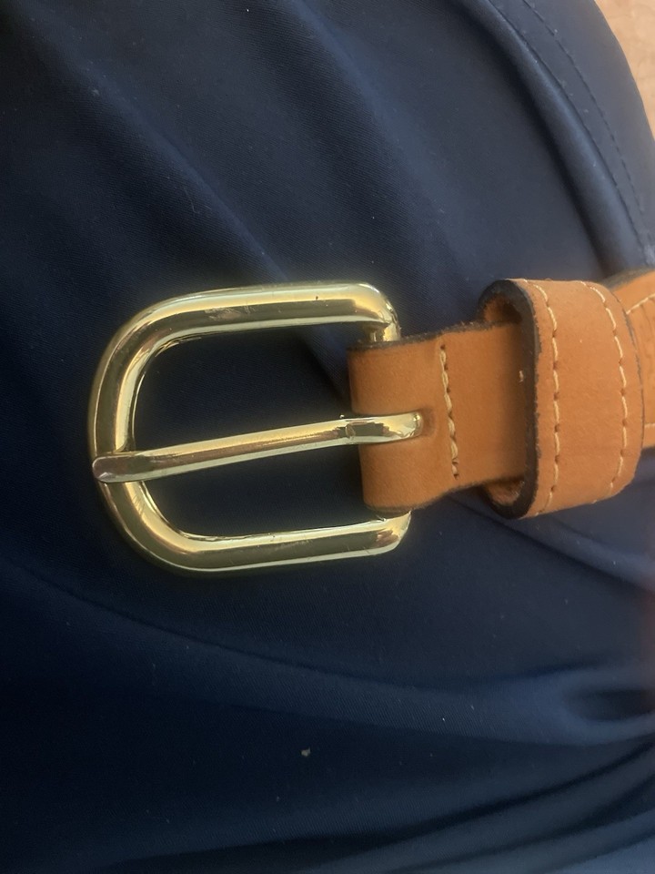 ZEP-PRO MAHI-MAHI Dolphinfish Embroidered Leather Canvas Belt BRASS BUC ...