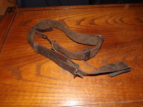 Swedish brown leather 2 piece military rifle sling good condition | eBay