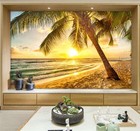 Vivid Beach Sunrise Full Wall Mural Photo Wallpaper Print Kids Home 3D ...