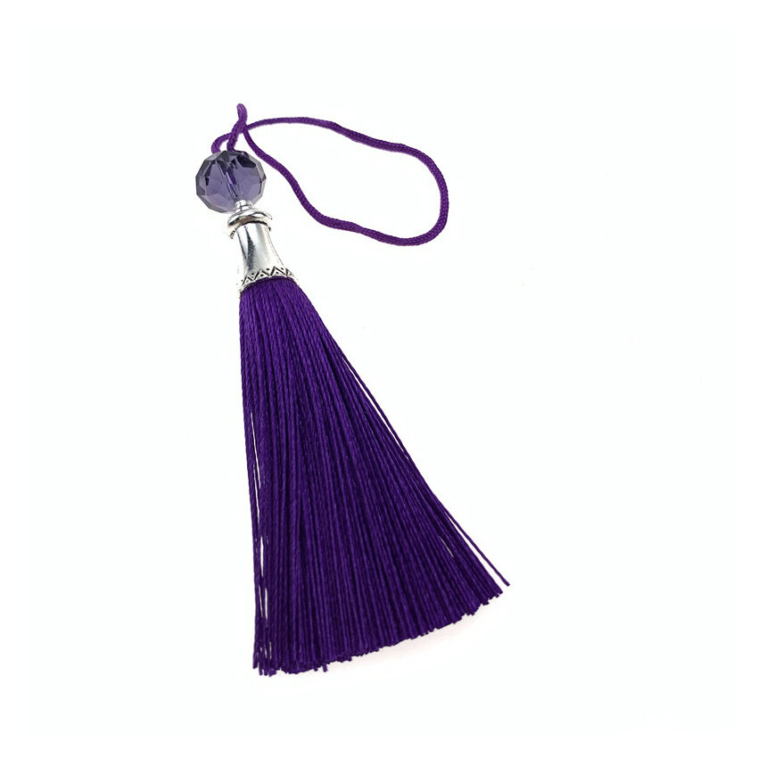 10pc 3'' Crystal Bead tassels DIY Earrings tassel charms pendant Trim ...