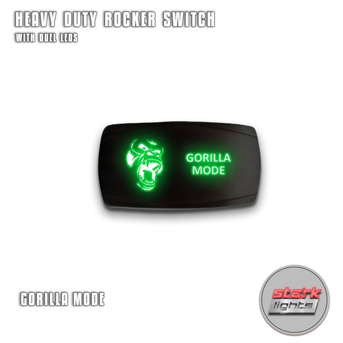 GREEN HORIZONTAL LED Rocker Switch 5 Pin Dual Light 20A 12V ON OFF ...