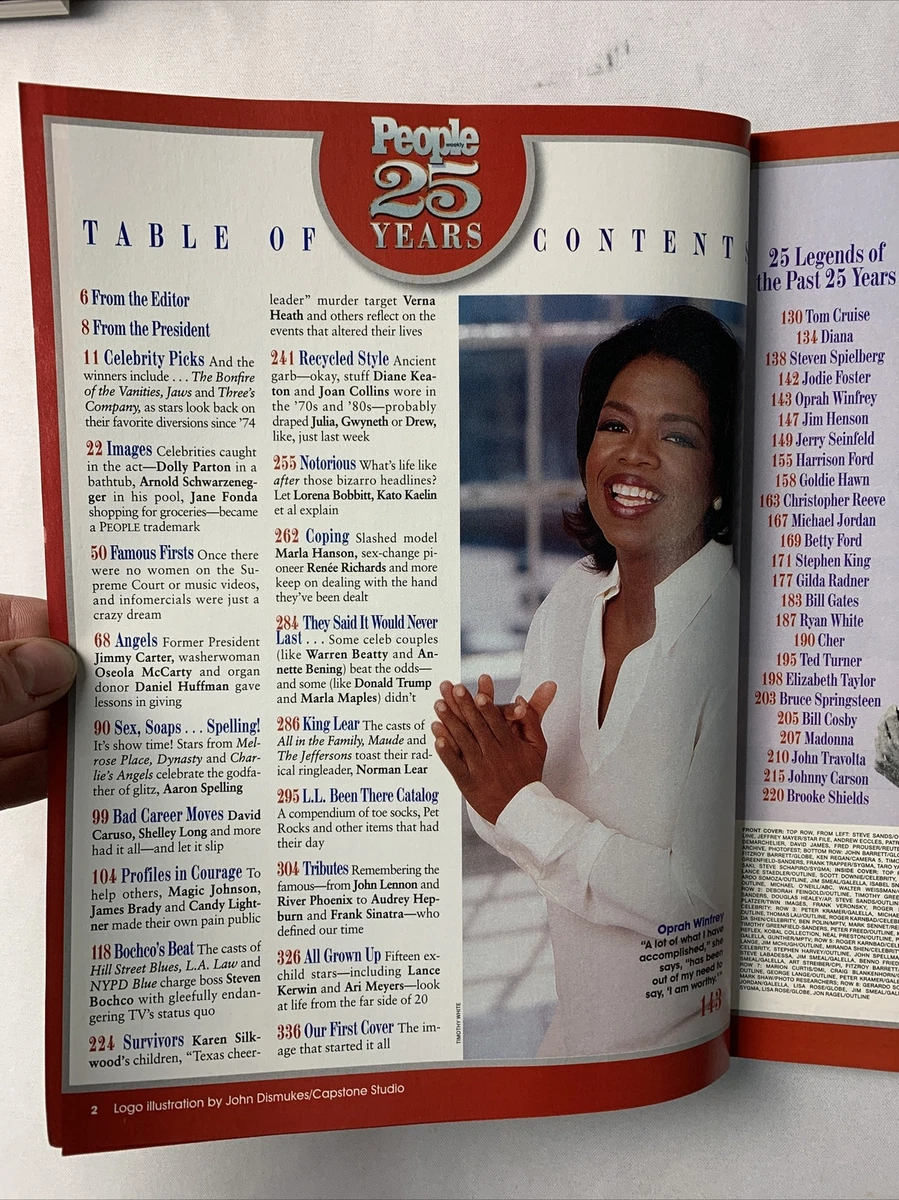 Table Of Contents People Magazine