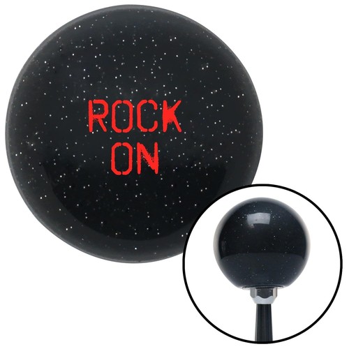 Red Rock On Black Metal Flake Shift Knob w/ M16x1.5 Insert Shifter Auto ...