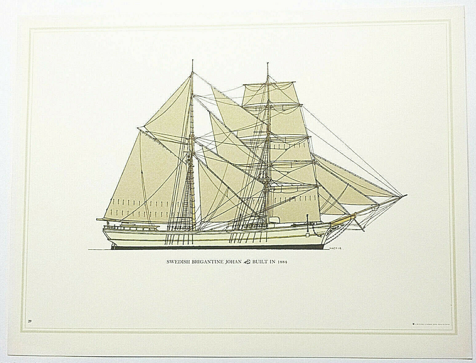 Sailing Through the Centuries #29 Swedish Brigantine Ship Johan, 1884 ...