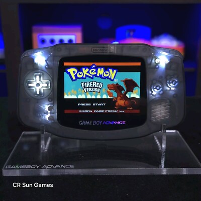 Clear Black Game Boy Advance GBA iPS V5 LCD USB-C 1800 mAh Rechargeable Battery | eBay