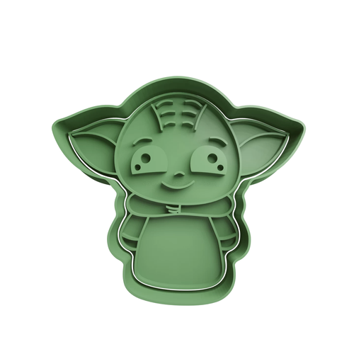 Baby Yoda 3" Grogu Cookie Cutter + Stamp for Baking, Crafts, Play dough ...