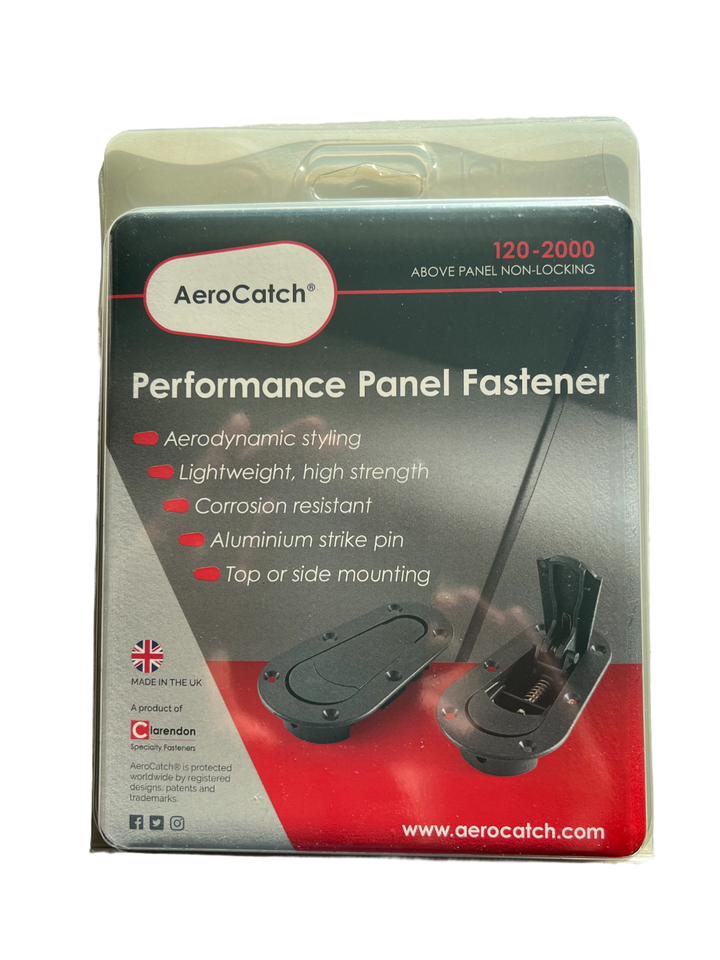 AeroCatch 120-2000 120 Series Flush Plus Black Hood Pin Latch Set Pair ...