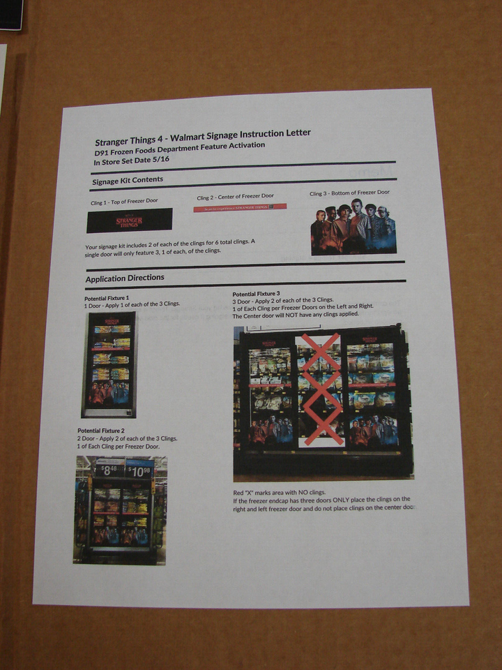 Stranger Things Store Display Sign Window Cling NEW | eBay