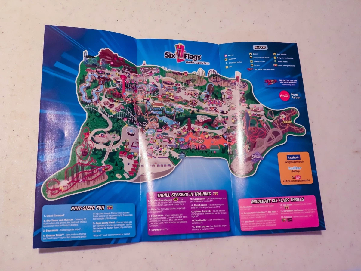 Six Flags Magic Mountain Map
