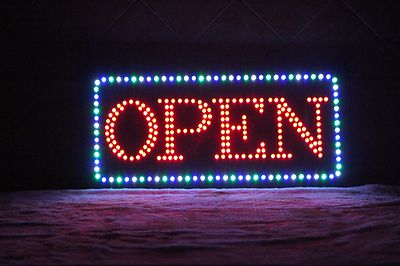 Flashing LED Open Sign "super bright" Size Of 24"x12" | eBay