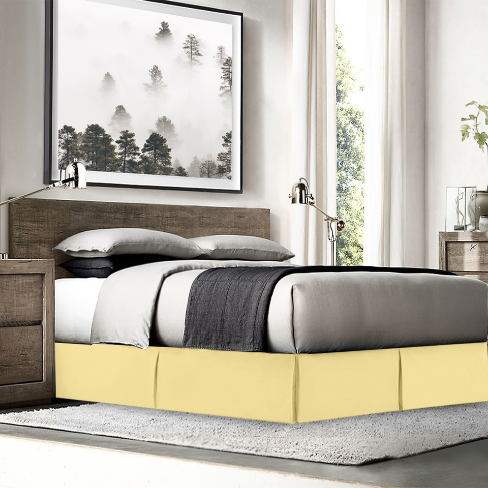 Luxury Dust Ruffle Double Brushed Microfiber Pleated Bed Skirt 14 ...