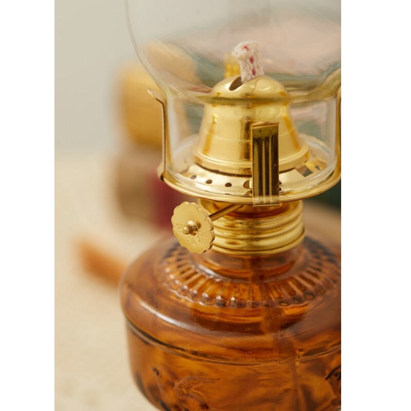 Chamber Oil Lamp Vintage Glass HURRICANE Kerosene Lamp LANTERN CHIMNEY ...