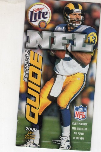 Kurt Warner Miller Lite NFL Football Guide 2000 Rams | eBay
