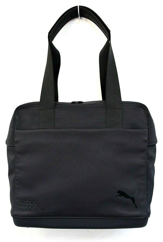 PUMA URBAN MOBILITY Black Nylon Zip Top Tote Travel Sports Carry Gym ...