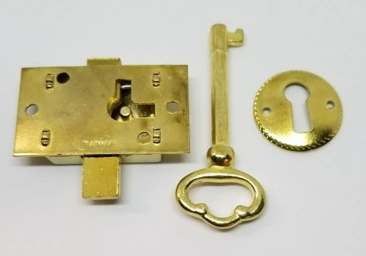 Small Brass Plated Non Mortise Cabinet Lock In Antique | Cabinets Matttroy