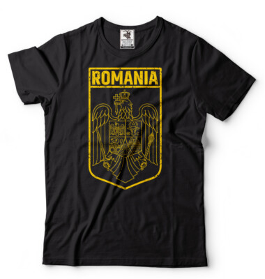 Romania T-shirt Romanian heritage flag Tee shirt Coat of arms national ...