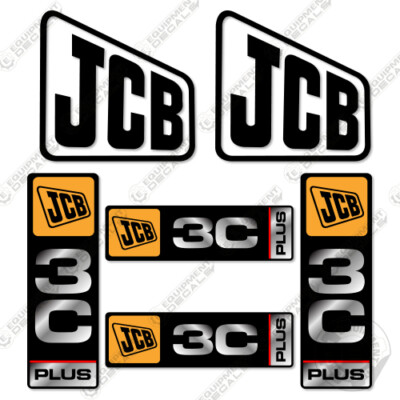 Fits JCB 3C+ Decal Kit Backhoe Equipment Decals Replacement Sticker Set ...