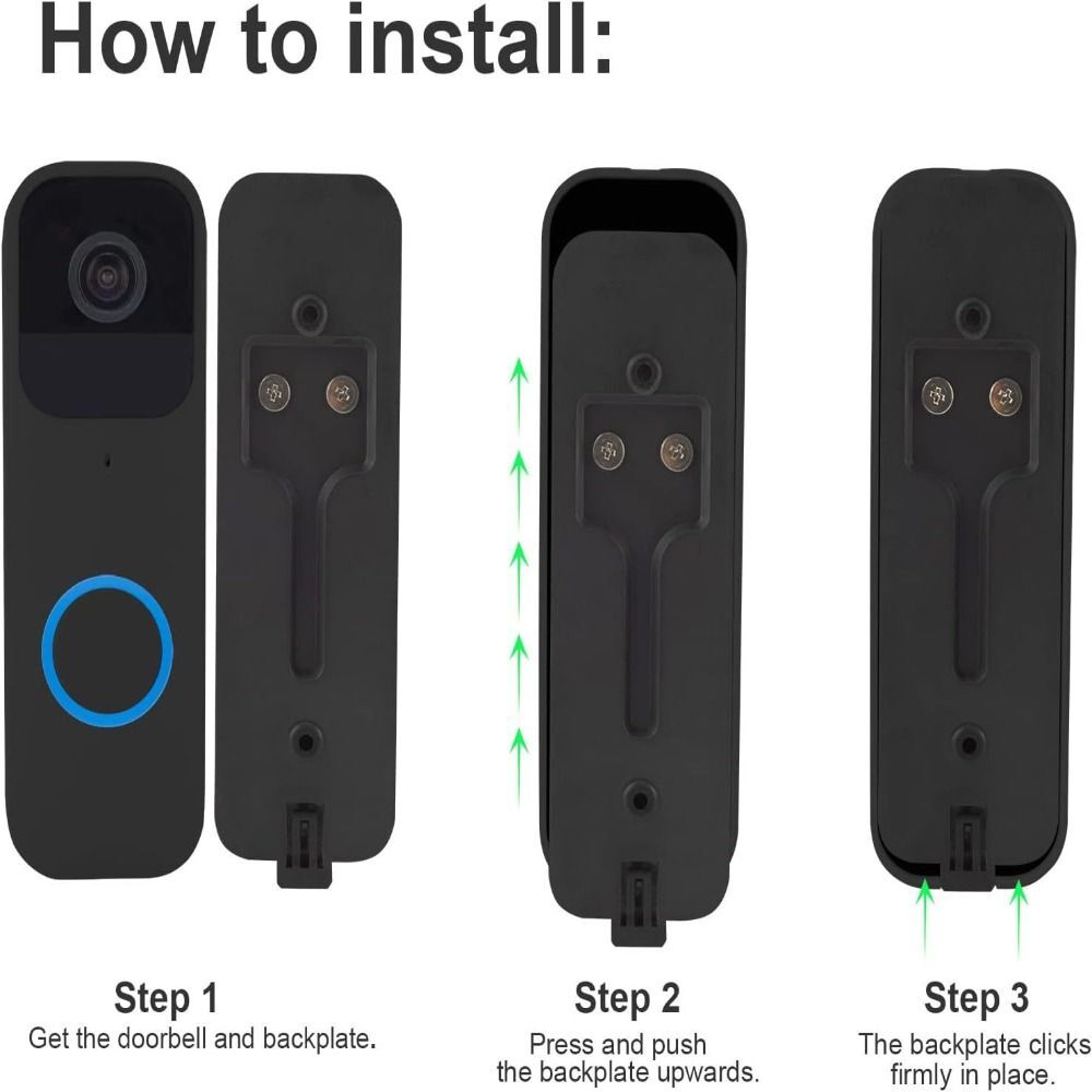 Black Black Back Panel for Blink Bottom Plate Doorbell Back Panel | eBay