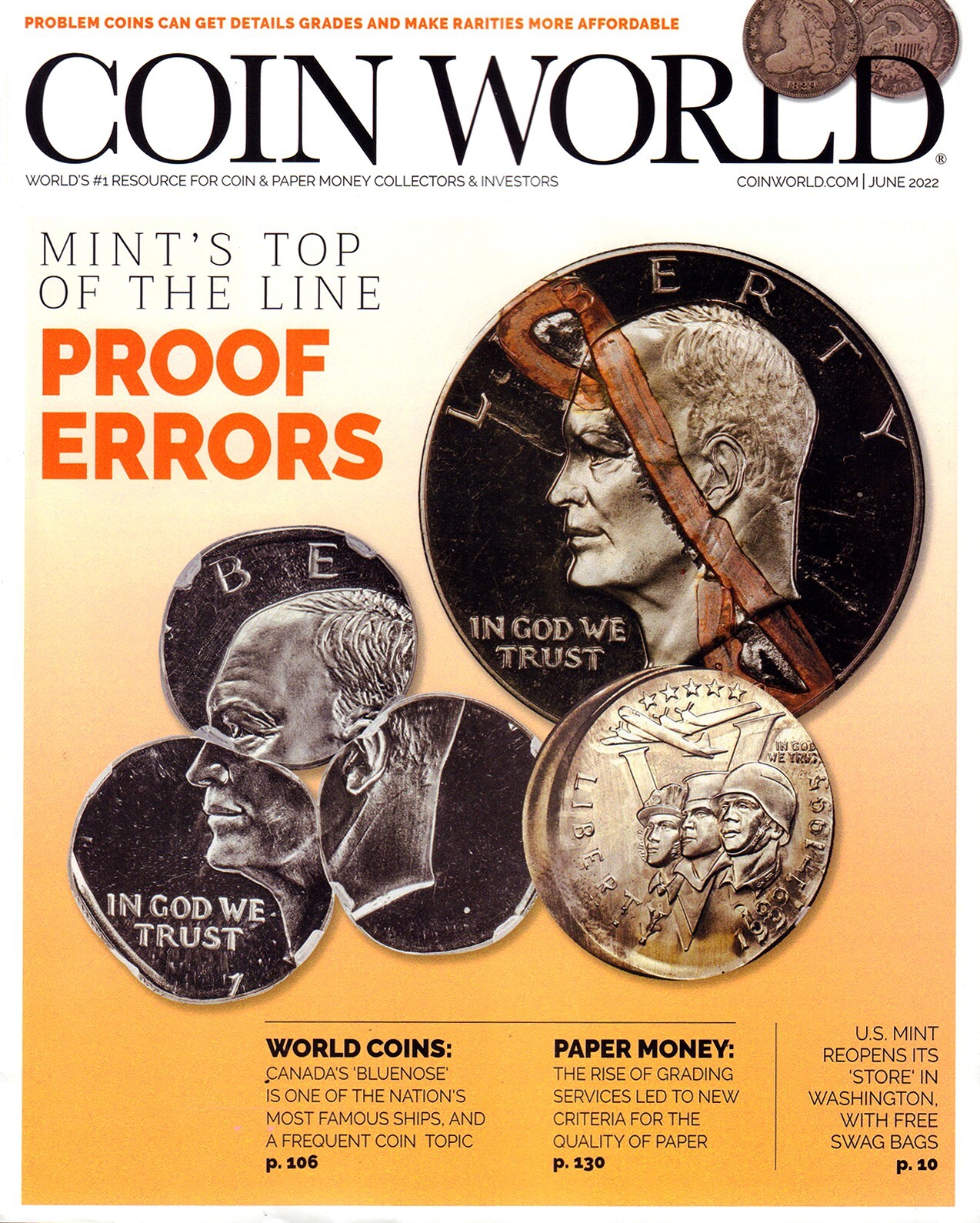 COIN WORLD MAGAZINE | JUN 2022 | MINT'S TOP OF THE LINE PROOF ERRORS | eBay