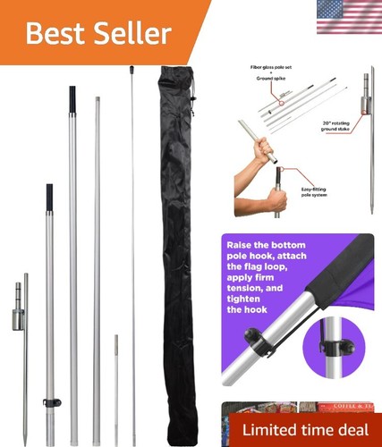 Swooper Flag Pole Kit - 13ft Tall with Easy Assembly - Perfect for Outdoor Ads | eBay