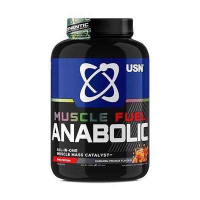 USN Muscle Fuel Anabolic All-In-One Muscle Mass Gainer, Caramel Peanut ...