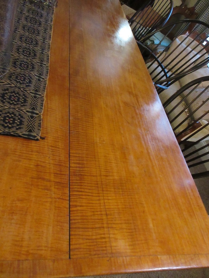 DAVID T SMITH CUSTOM TIGER CURLY MAPLE DINING TABLE | eBay