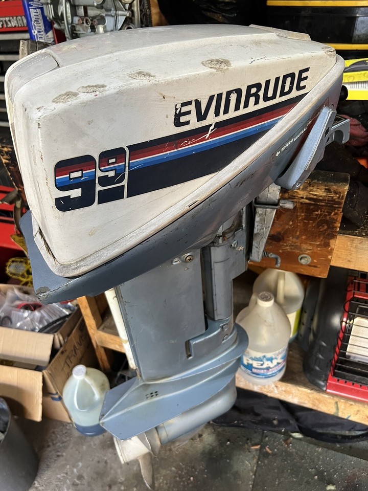 OMC Evinrude 9.9 15hp Outboard Motor Upper Cover Hood Cowl 281123 ...