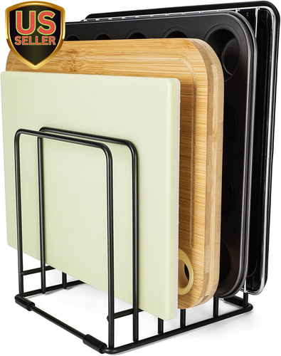 Kitchen Cabinet Cutting Board Organizer, Cookie Sheet Storage Rack ...