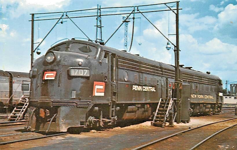 RAILROAD Penn Central 1707 F7 Red P | eBay