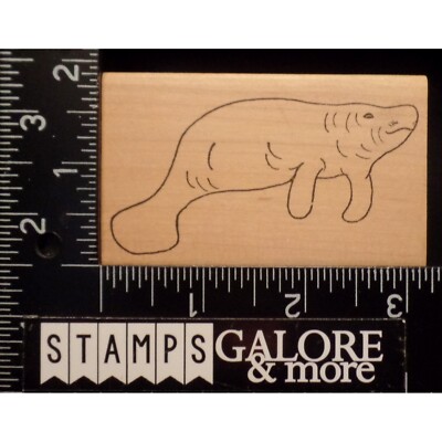 Double D Rubber Stamps MANATEE MARINE MAMMAL OCEAN BEACH ANIMAL #W15 | eBay