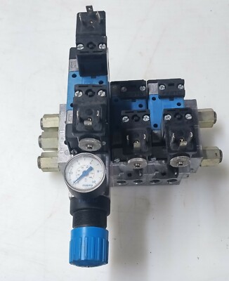 FESTO (VDMA 24 345-D-1) 3-Station Pneumatic Valve Bank Assembly. | eBay
