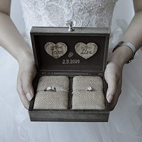 Wedding Ring Box Unique and Engagement Ring Holder Boxes for Rustic ...