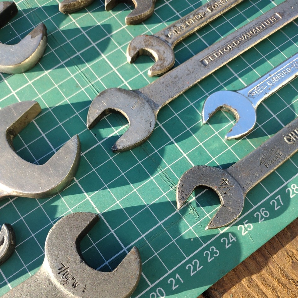 Whitworth Spanners – Double Open End – Mixed Brands & Sizes – Garage ...