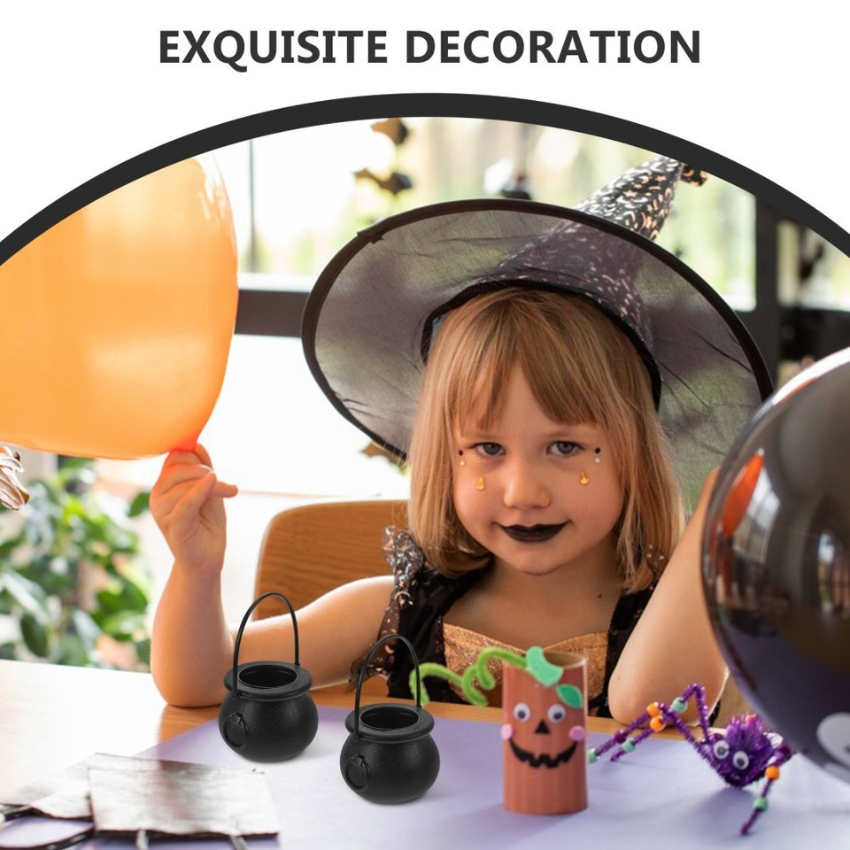 12 Pcs Tiny Cauldron Mini Cauldrons Party Favors Halloween Decorations ...