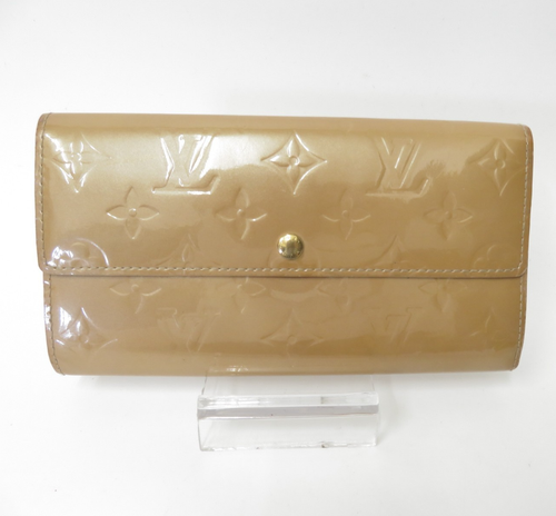 Authentic LOUIS VUITTON Monogram Vernis Portefeuille Sarah Long Wallet ...