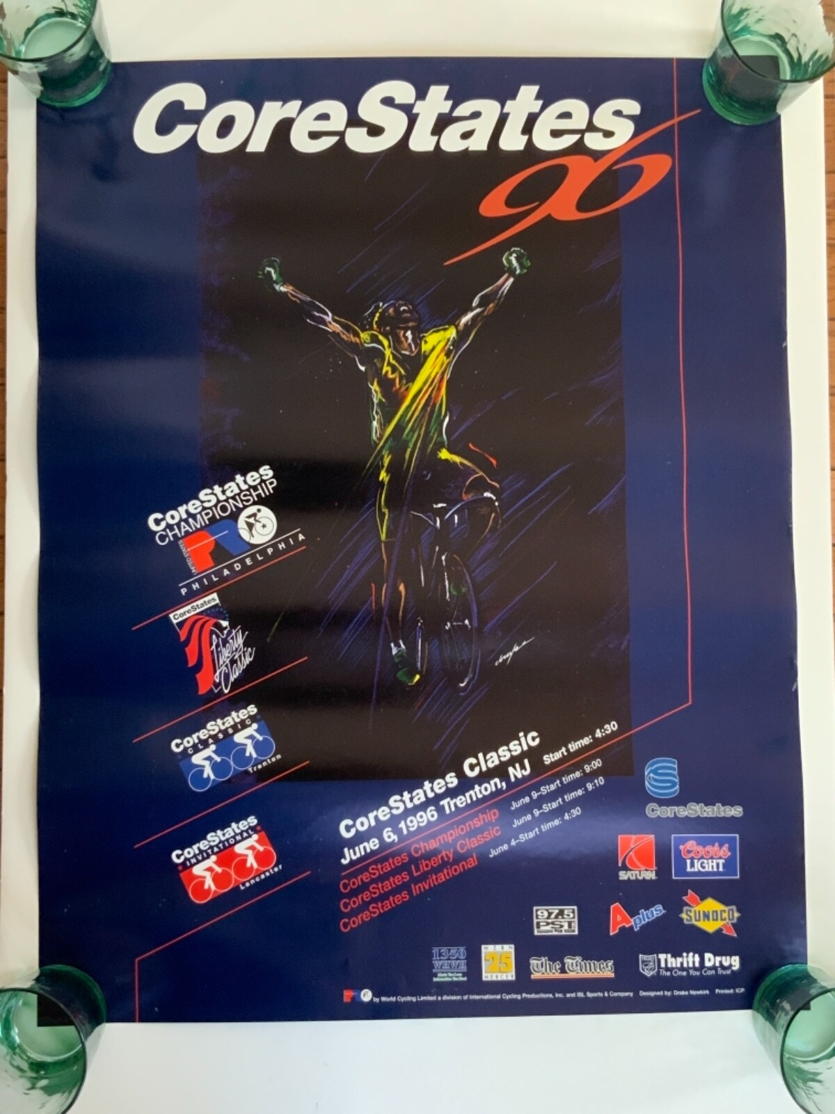 Vintage 1996 CoreStates US Pro Road Cycling Championship Race Poster 28 ...