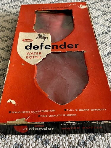 Vtg Rexall Drug Co Defender R 339 Red 2 Quart Hot Water Bottle w ...