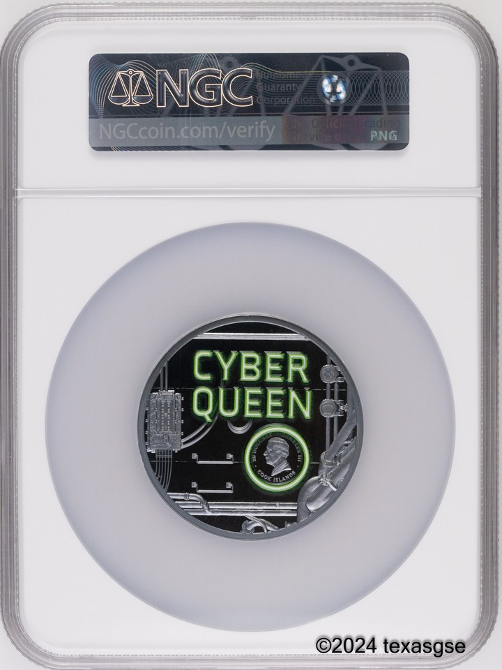 2024 Cyber Queen Rebirth 3oz Silver $20 Cook Islands NGC PF70 First ...