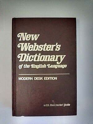 Vintage 1988 New Websters Dictionary of the English Language Modern ...