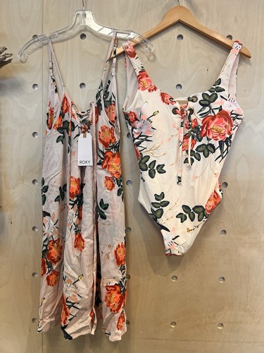 Roxy Set Printed Beach Classic One Piece Cloud Pink Garden Lily Med ...