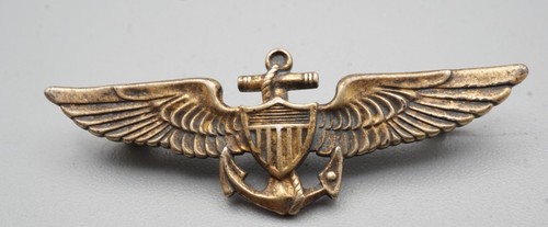 WWI Era 1920s Sterling Navy Naval Aviator Pilot Wings Cap Badge | eBay