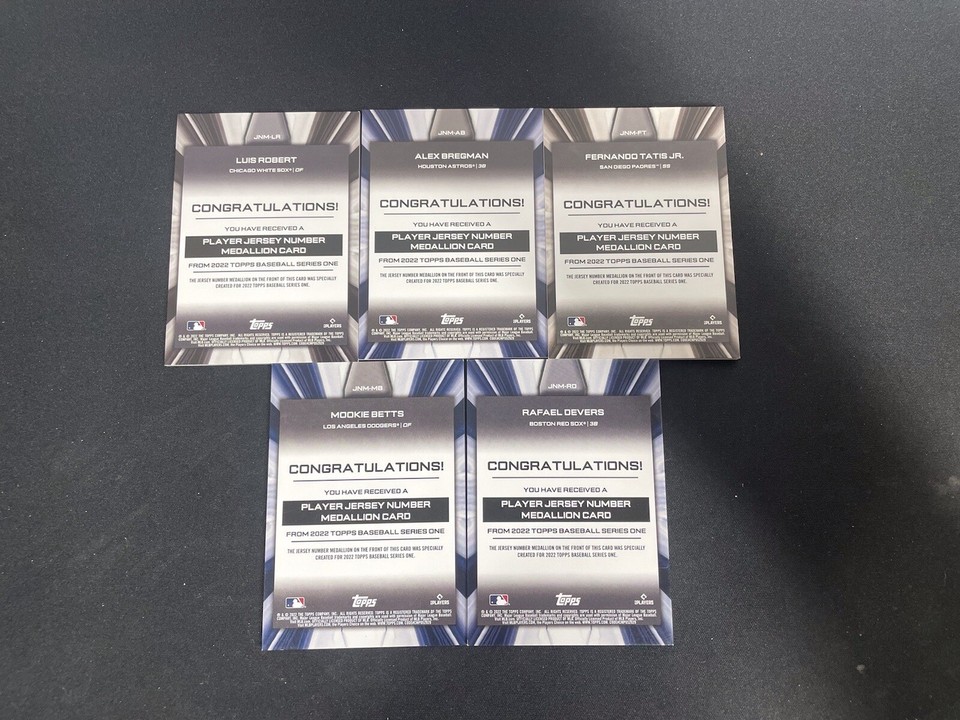 2022 Topps Series Tatis, Robert, Betts & More Commemorative Jersey ...