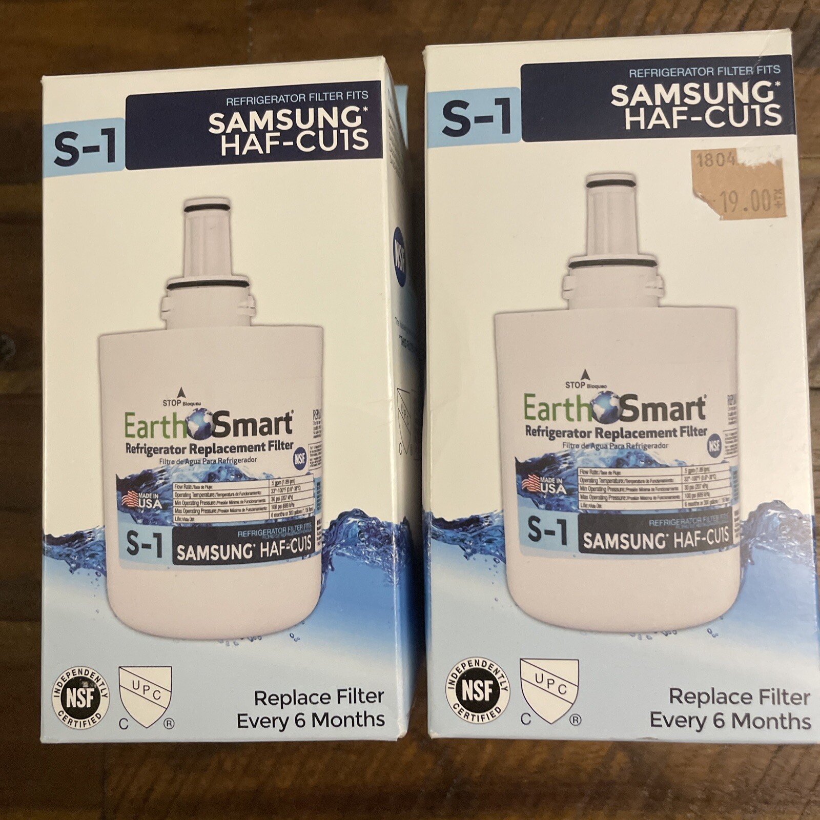 EarthSmart S-1 Samsung HAF-CU1S Replacement Refrigerator Water Filter ...