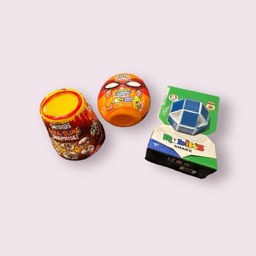 Set Of 3 Mini Toys Rubik’s Snake Lava Surprise Super Hero Surprise | eBay