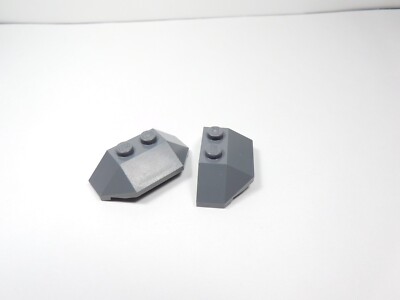 LEGO 2 Dark Bluish Gray 2x4 Triple Wedge Slopes K10 | eBay