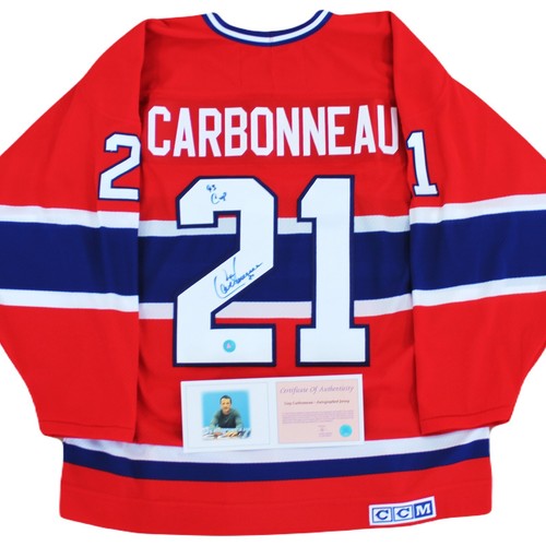 GUY CARBONNEAU SIGNED Montreal Canadiens CCM® JERSEY w/COA AJ 93 Cups ...
