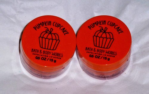 Bath & Body Works PUMPKIN CUPCAKE EXFOLIATING LIP SCRUB 0.5 oz. X 2 ...