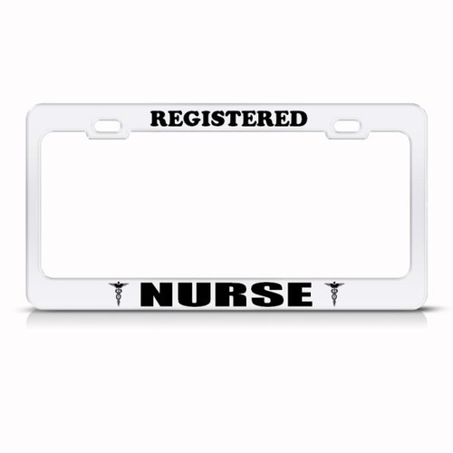 Metal License Plate Frame Registered Nurse Nurses Car Accessories ...