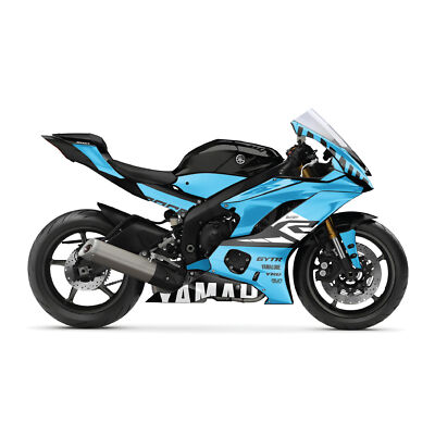 Yamaha YZF R6 2017-2024 Graphics Kit Bright Sport Blue Design Decal Set ...