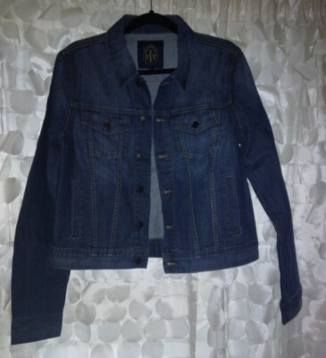 NWT Talbots Women’s Blue Jean Waist Length Button Front Denim Jacket SZ ...